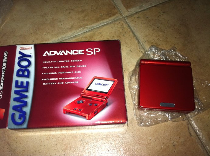 Console System Gameboy Advance SP | Flame Red AGS-001 Used – Dial Up Games
