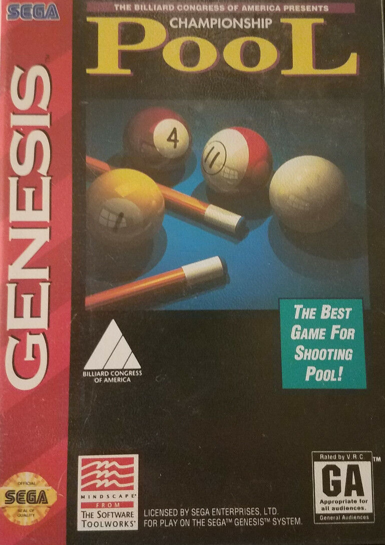 Championship Pool Used Genesis Games For Sale Retro Gameshop – Dial Up ...