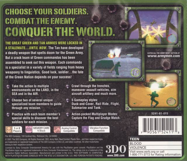 Army Men: World War - Team Assault Used PS1 Games For Sale – Dial Up Games