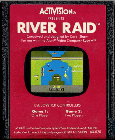 River Raid (Pink Label) Used Atari 2600 Games For Sale – Dial Up Games