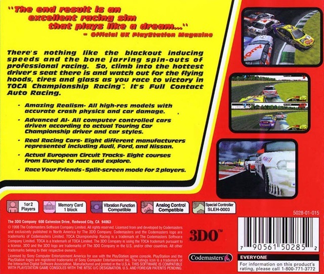 TOCA Championship Racing Used PS1 Games For Sale Retro Store – Dial Up ...