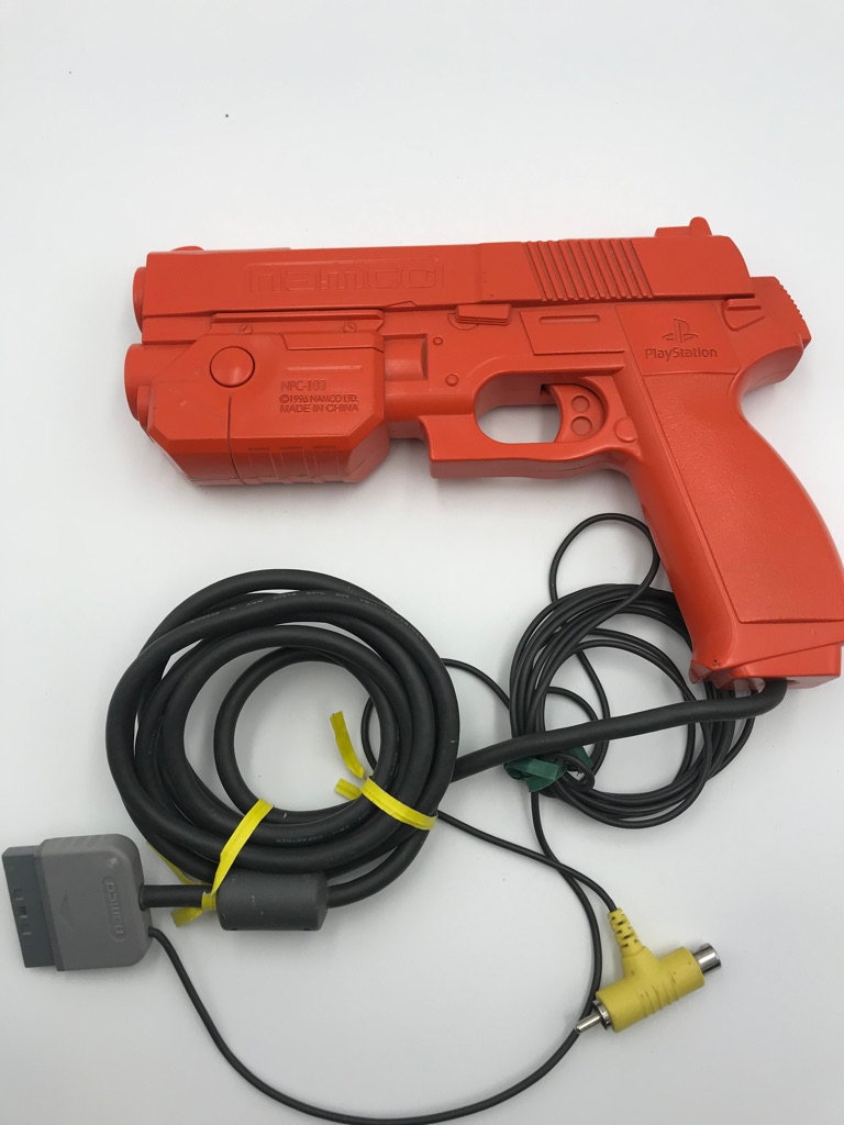 Namco GunCon Light Gun | Orange Used For Sale Retro Game – Dial Up Games