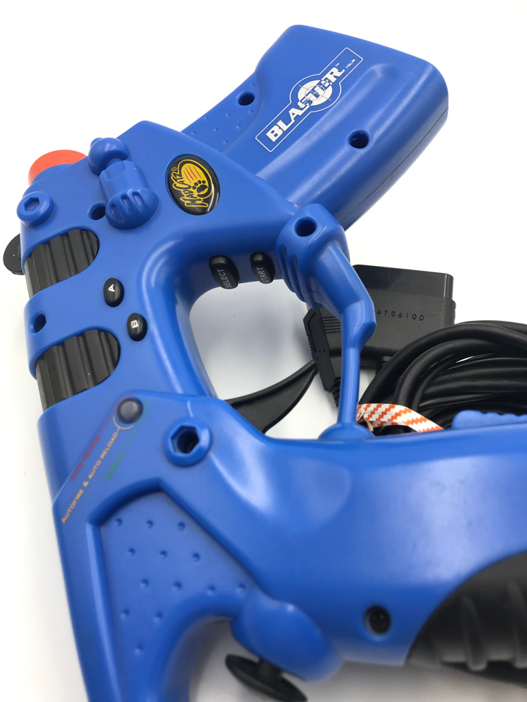 Light Gun PS2 Mad Catz Blaster Blue Used For Sale Retro Game