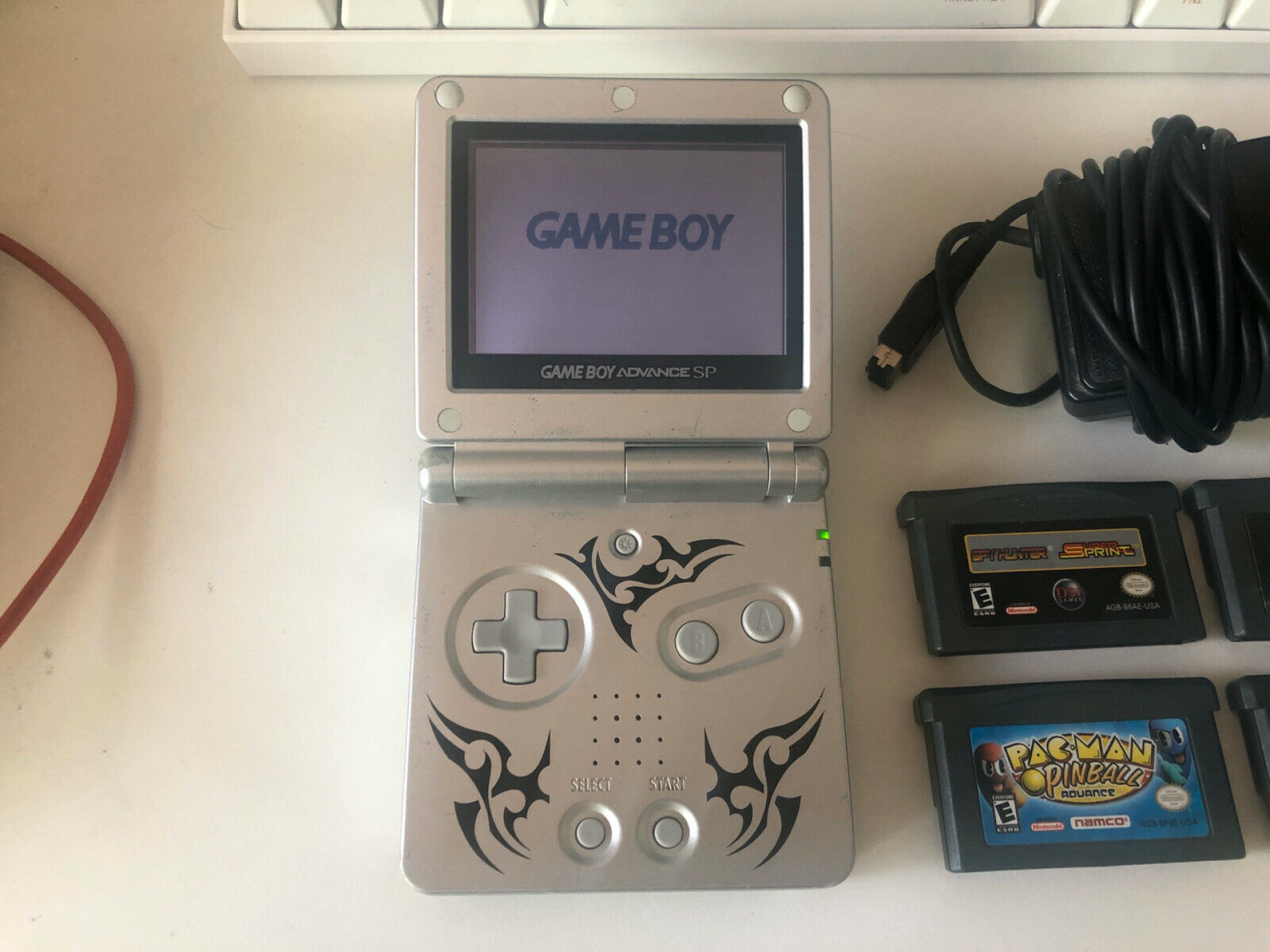 Console System Gameboy Advance SP | Tribal Silver Edition AGS-001 ...