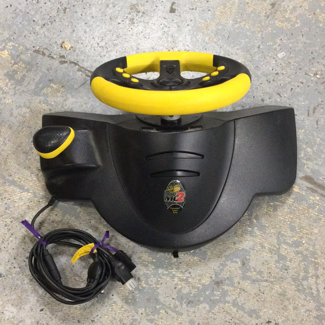 MadCatz MC2 Multi Race Wheel Yellow/Black Used For Sale Game