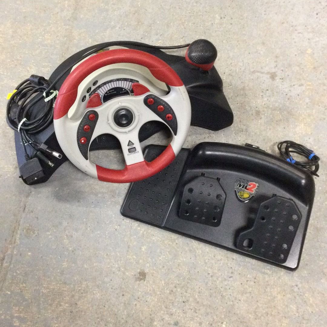 MadCatz MC2 Multi Race Wheel Red/White Used For Sale Retro – Dial Up Games