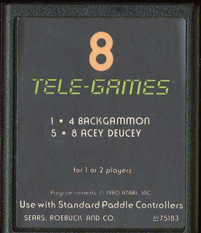 Backgammon (Tele-Games) Used Atari 2600 Games For Sale – Dial Up Games